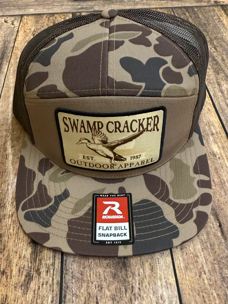 Swamp Cracker 7 Panel Flying Duck Patch Hat